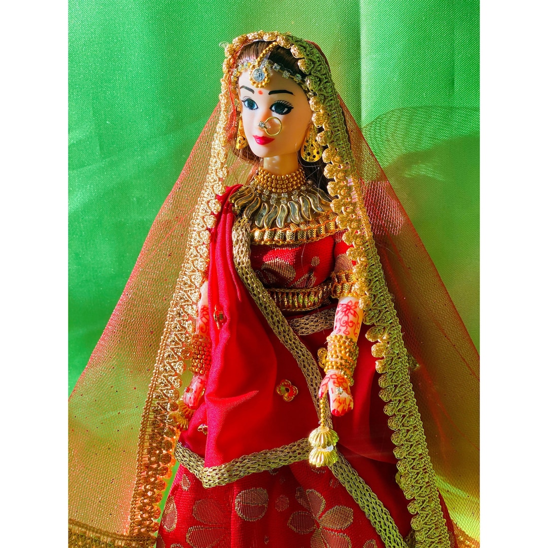 North Indian Bride Doll/ Indian Wedding Dolls/ Lehanga Dolls/ Bollywood ...