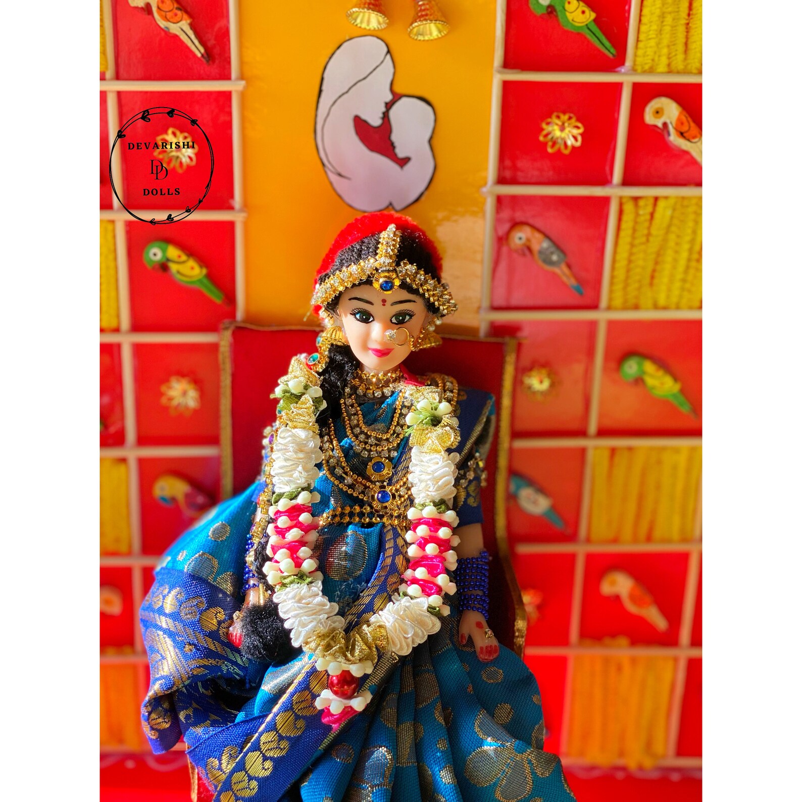 Baby Shower Doll Set/ Seemantham Doll Set/ Valaikappu Doll - Etsy