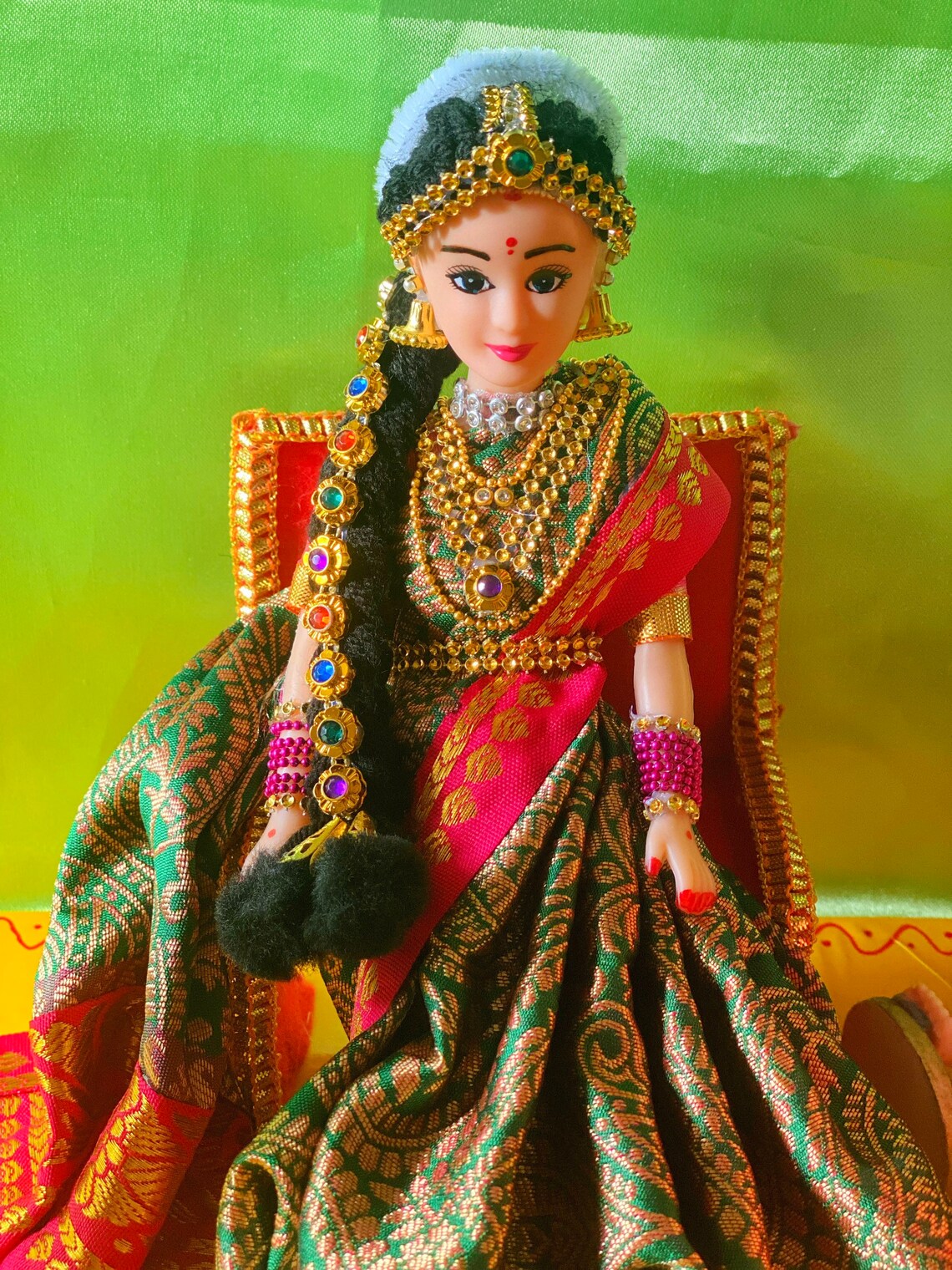 Buy Seemantham Doll Set/ Baby Shower Dolls/ South Indian Baby Shower ...