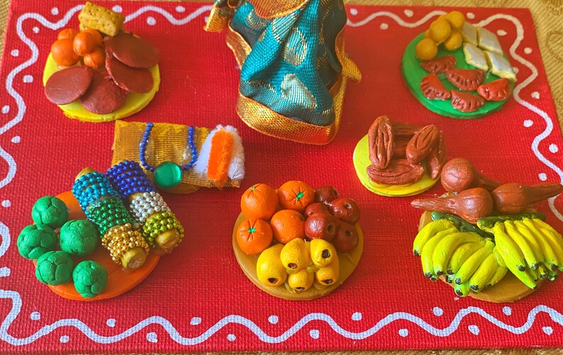 Buy Seemantham Doll Set/ Baby Shower Dolls/ South Indian Baby Shower ...