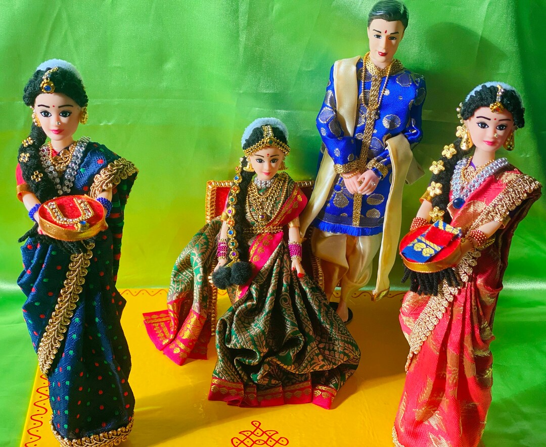 Seemantham Doll Set/ Baby Shower Dolls/ South Indian Baby Shower Doll ...