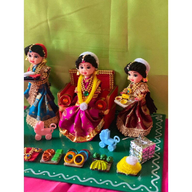 Seemantham Doll Set/ Baby Shower Dolls/ South Indian Baby Shower Doll ...