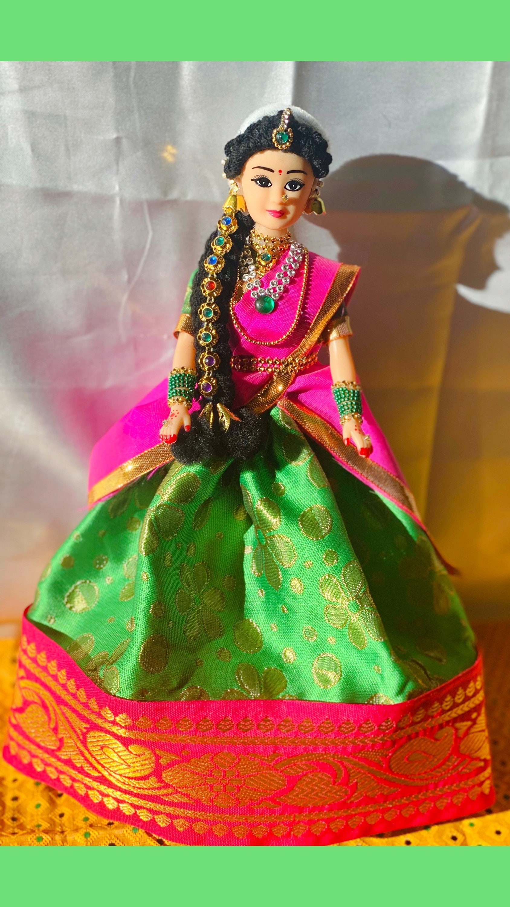 Half Saree Ceremony Doll/south Indian Doll/indian Wedding Dolls/indian ...