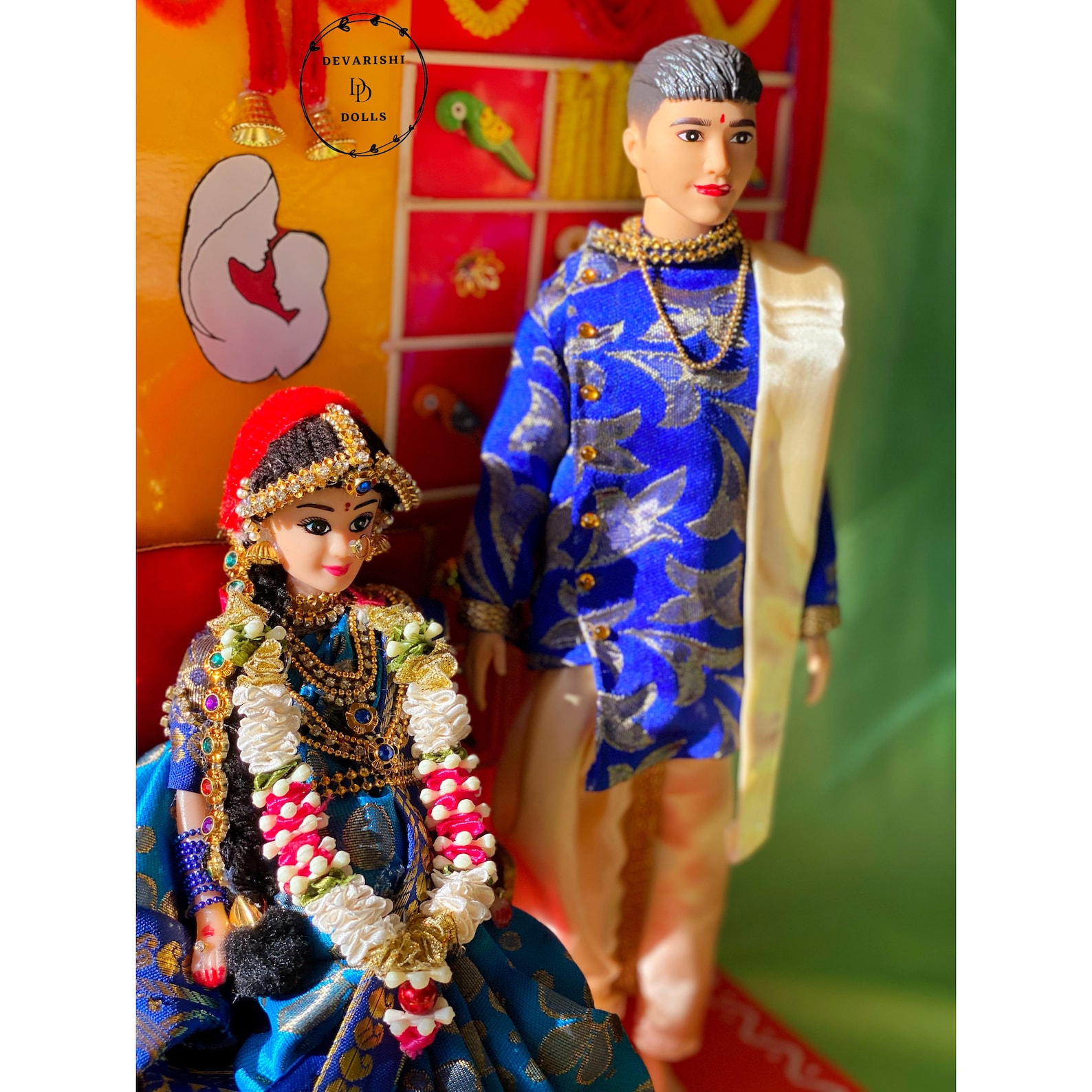 Baby Shower Doll Set/ Seemantham Doll Set/ Valaikappu Doll Set/ Indian ...