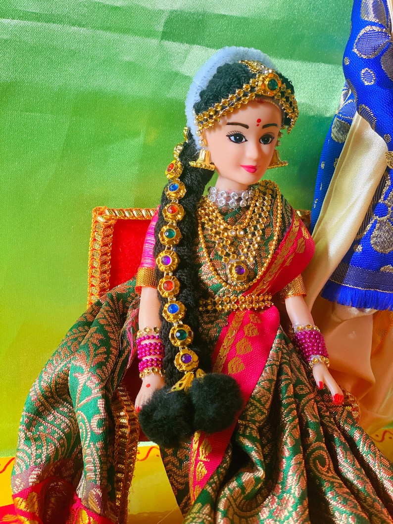 Buy Seemantham Doll Set/ Baby Shower Dolls/ South Indian Baby Shower ...
