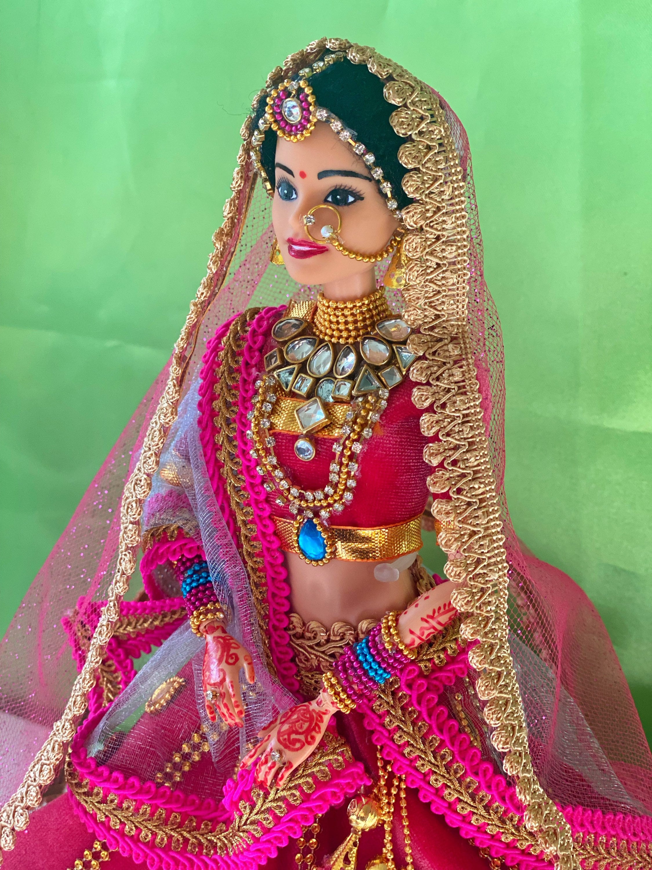 North Indian Bride Doll/indian Bridal Doll/ Indian Wedding Dolls - Etsy