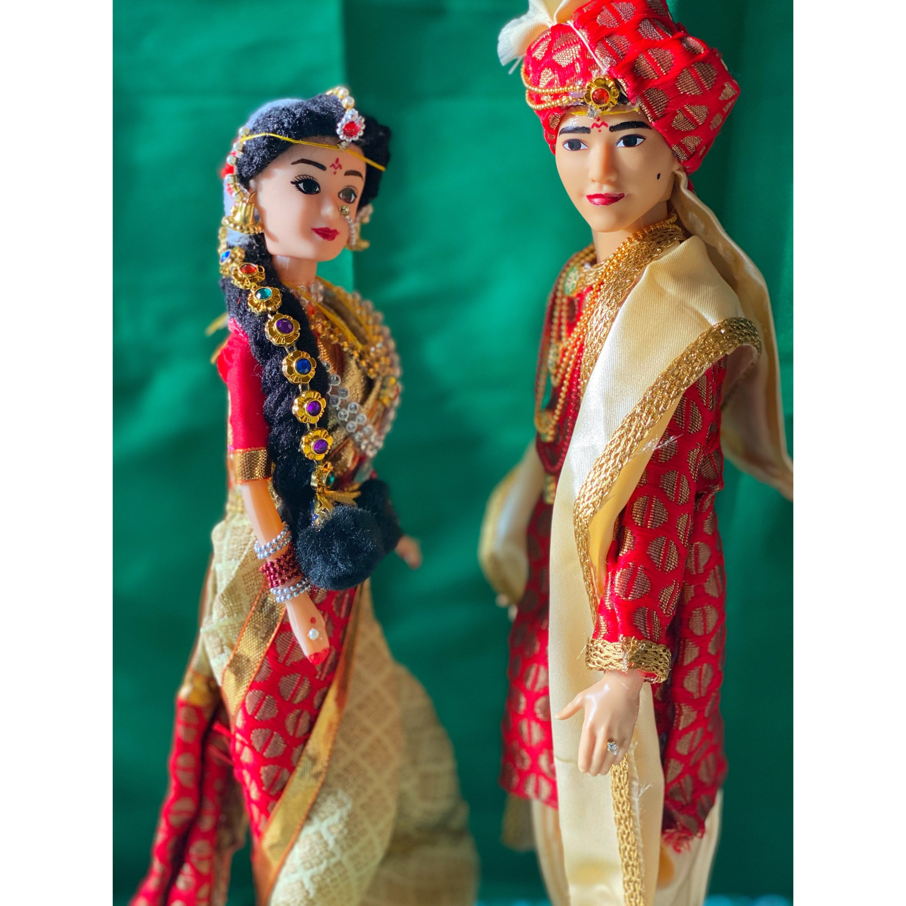 Indian Bride and Groom Dolls/south Indian Wedding Dolls/ Indian Wedding ...