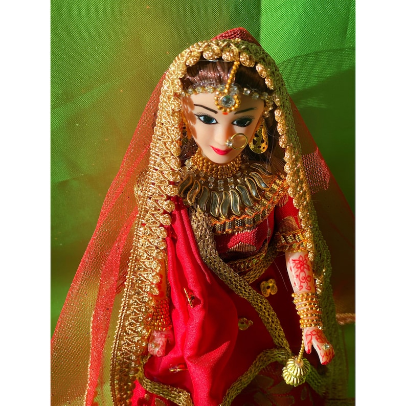 North Indian Bride Doll/ Indian Wedding Dolls/ Lehanga Dolls/ Bollywood ...