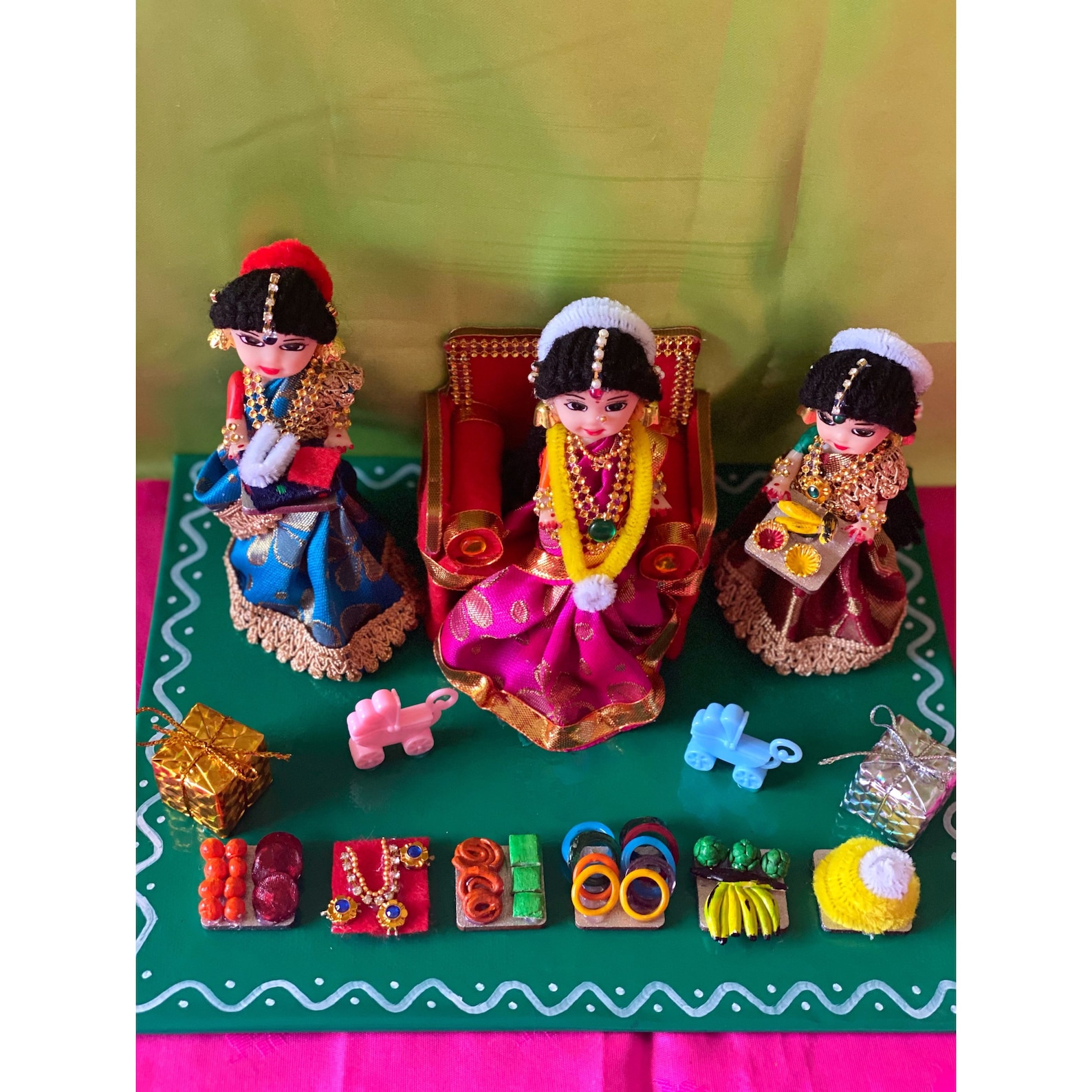 Buy Seemantham Doll Set/ Baby Shower Dolls/ South Indian Baby Shower ...