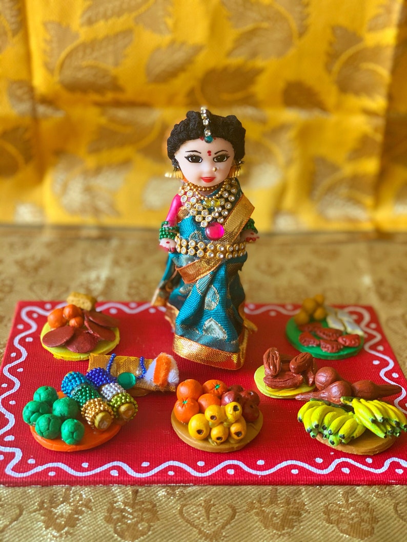 Buy Seemantham Doll Set/ Baby Shower Dolls/ South Indian Baby Shower ...