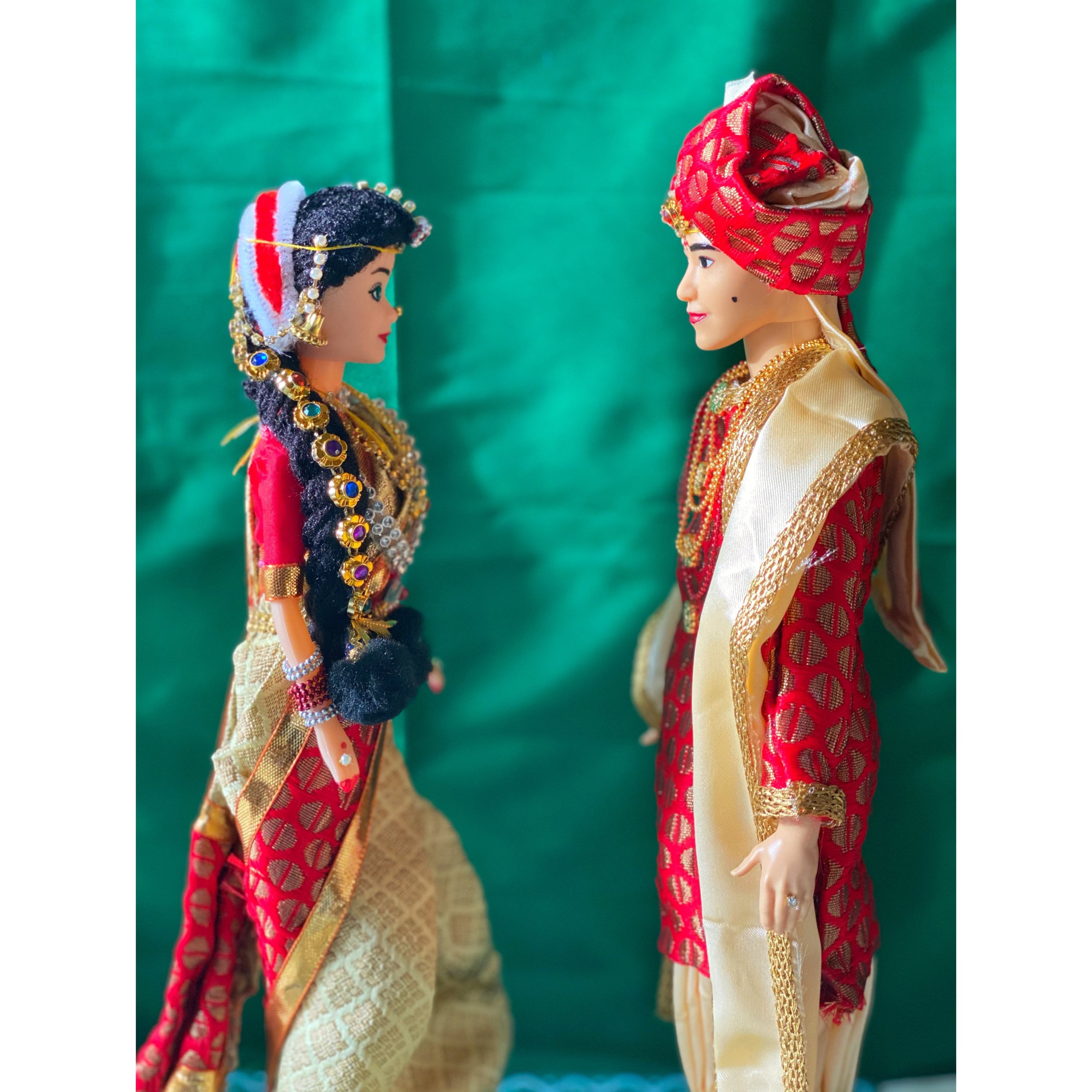 Indian Bride and Groom Dolls/south Indian Wedding Dolls/ Indian Wedding ...