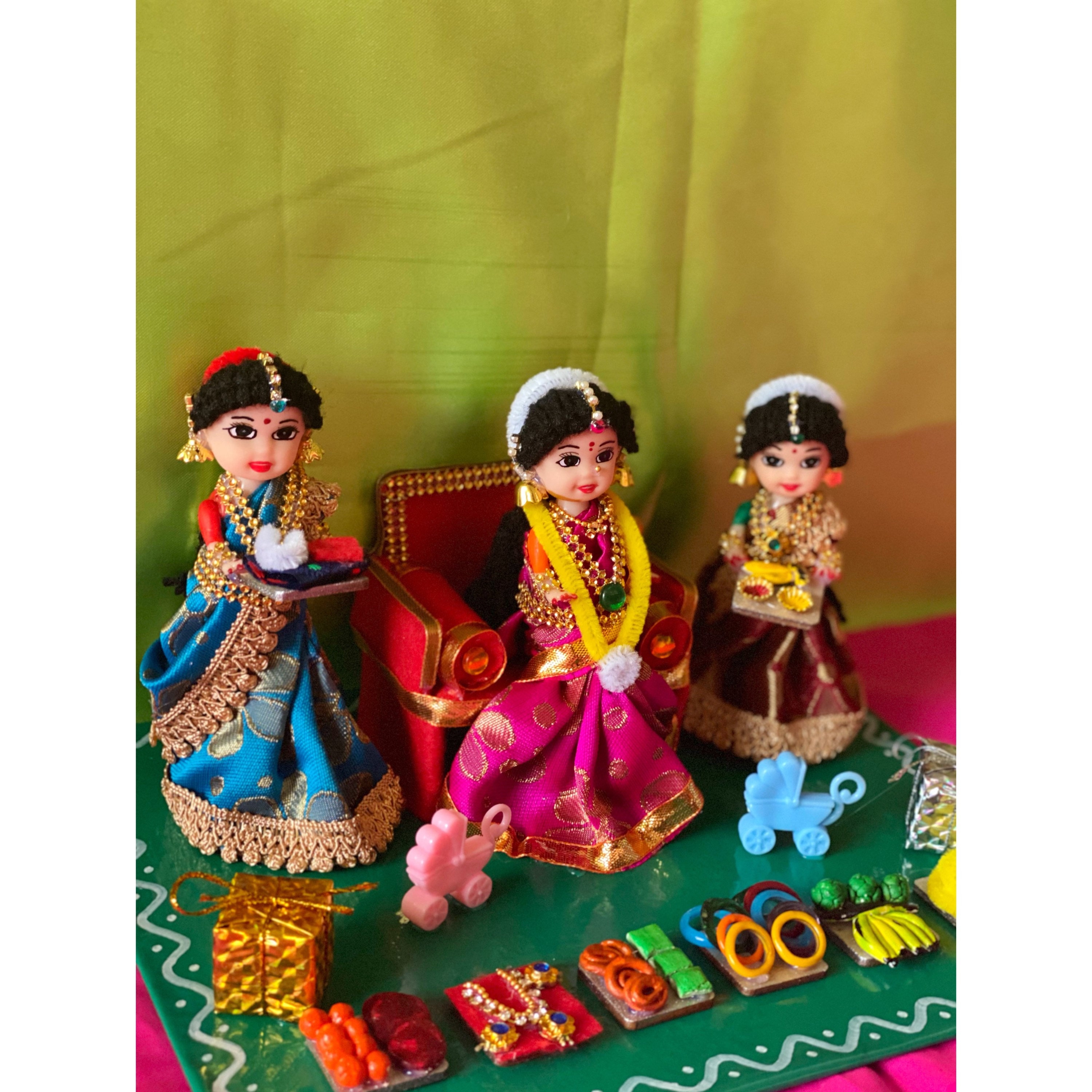 Seemantham Doll Set/ Baby Shower Dolls/ South Indian Baby Shower Doll ...