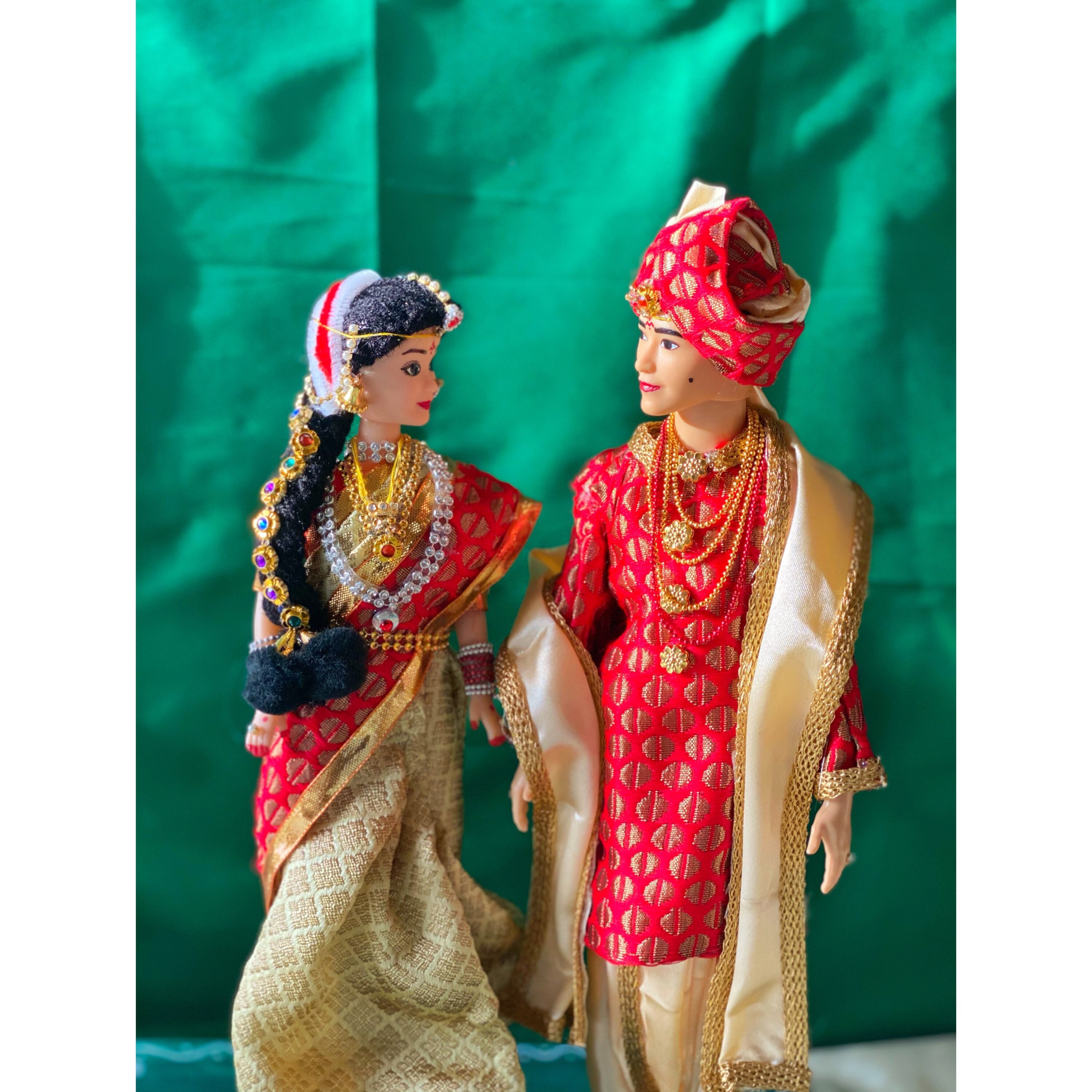 Indian Bride and Groom Dolls/south Indian Wedding Dolls/ Indian Wedding ...