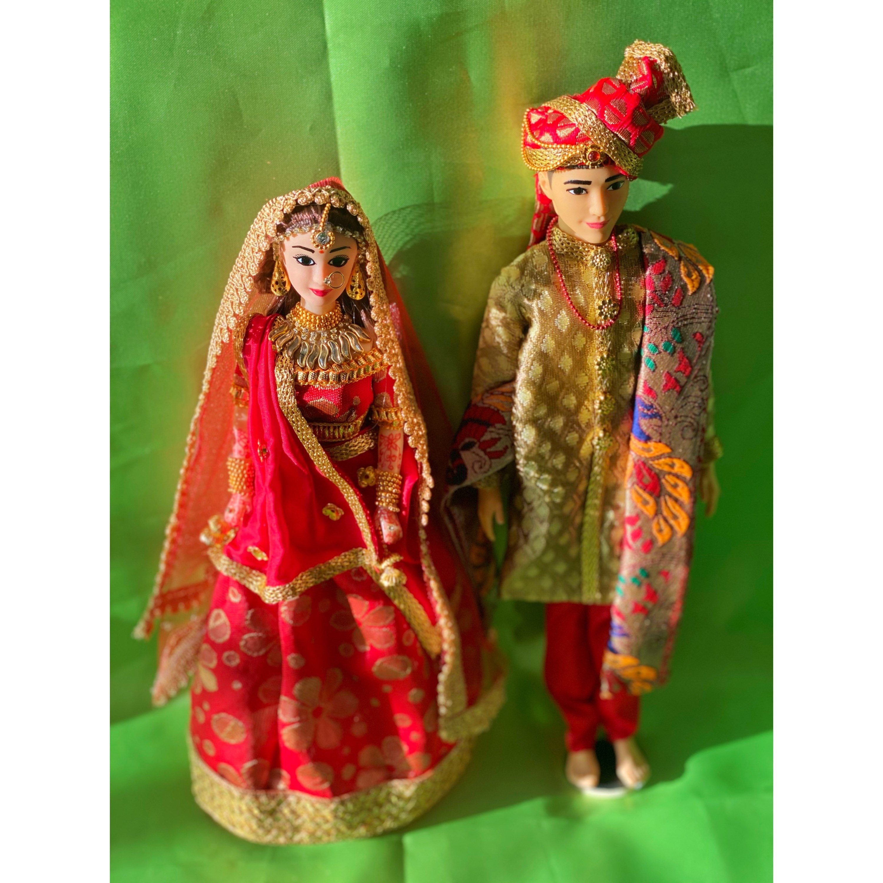 Indian Couple Dolls/north Indian Couple Dolls/indian Bride and Groom ...