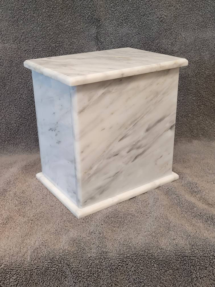 White Traditional Quaried Marble Stone Urn - Etsy