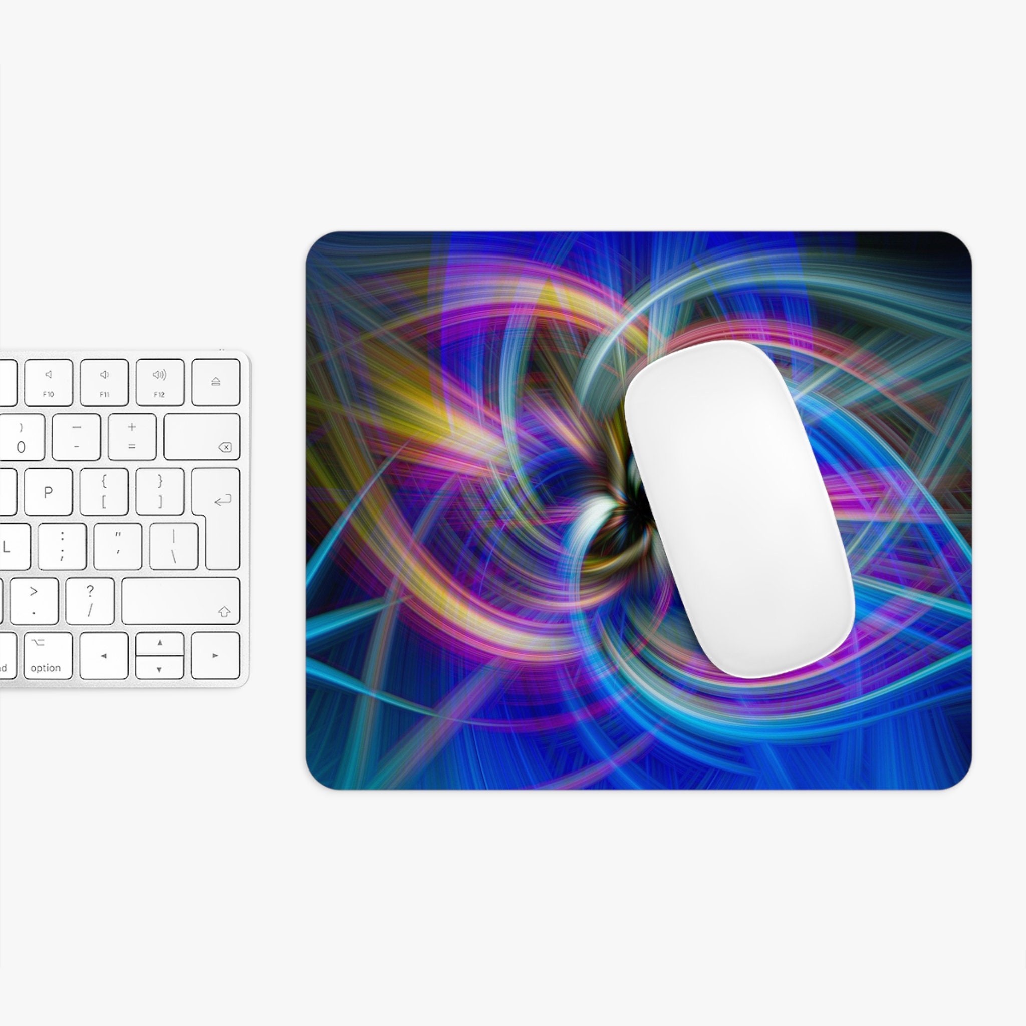 Abstract Desk Mat, Vibrant Colors Mouse Pad Wrist Rest, Colorful Mice ...