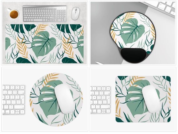 Monstera Leaf Desk Mat Tropical Mouse Pad Wrist Rest - Etsy