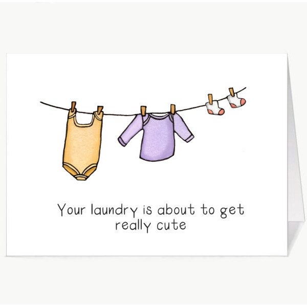 Laundry Baby Card - Etsy