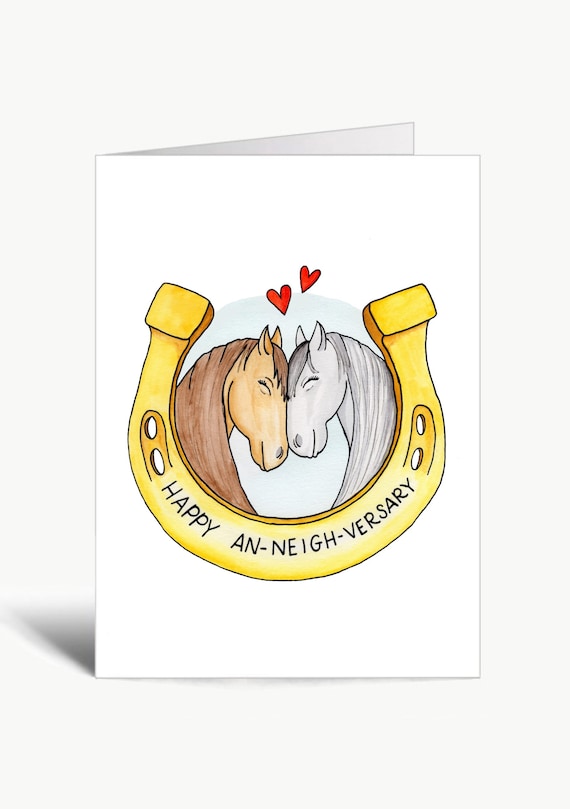Happy An-neigh-versary / Anniversary Card / Love / Horses - Etsy
