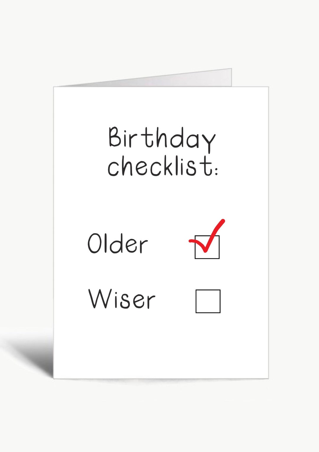 Birthday Checklist / Birthday Card - Etsy