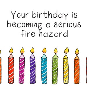 Fire Hazard / Birthday Card - Etsy