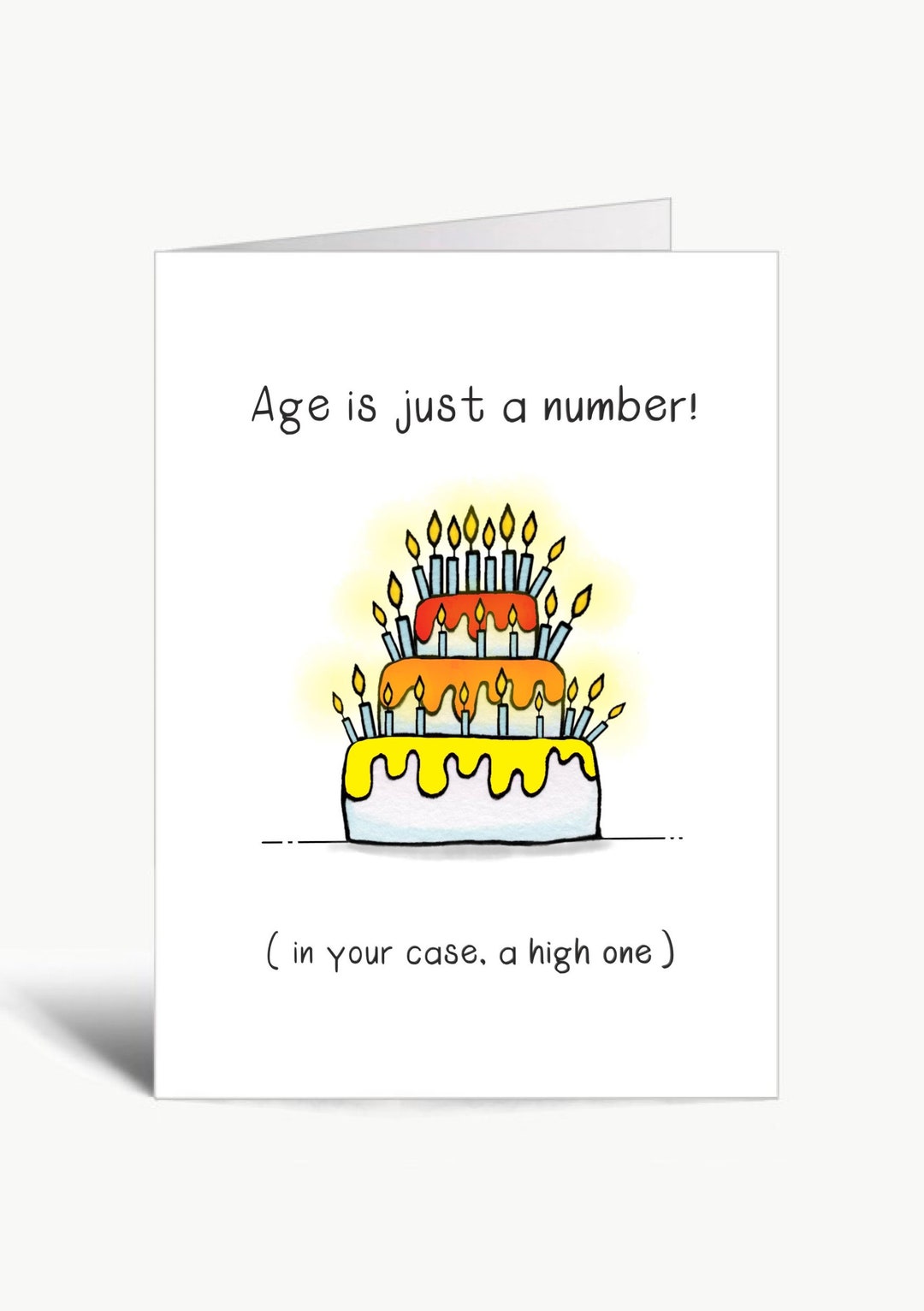 Age is Just a Number / Birthday Card - Etsy