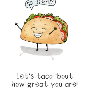 Let's Taco 'bout How Great You Are / Greeting Card - Etsy