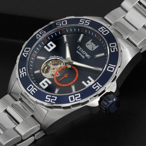 Tempus Automatic Blue Dial Sapphire - Watch for men -… - Gem