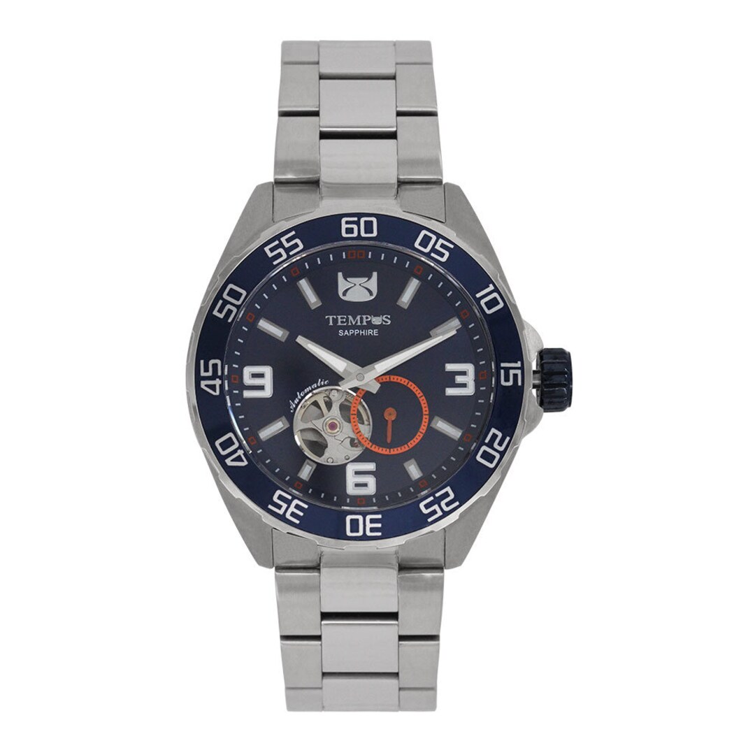 Tempus Automatic Blue Dial Sapphire - Watch for Men - Stainless Steel ...