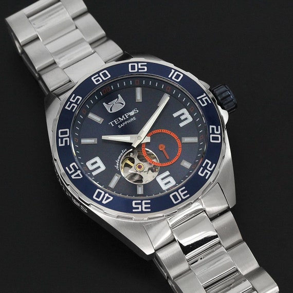 Tempus Automatic Blue Dial Sapphire - Watch for men -… - Gem