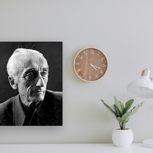Jacques Cousteau Portrait, Black and White Photography Wall Art - Etsy