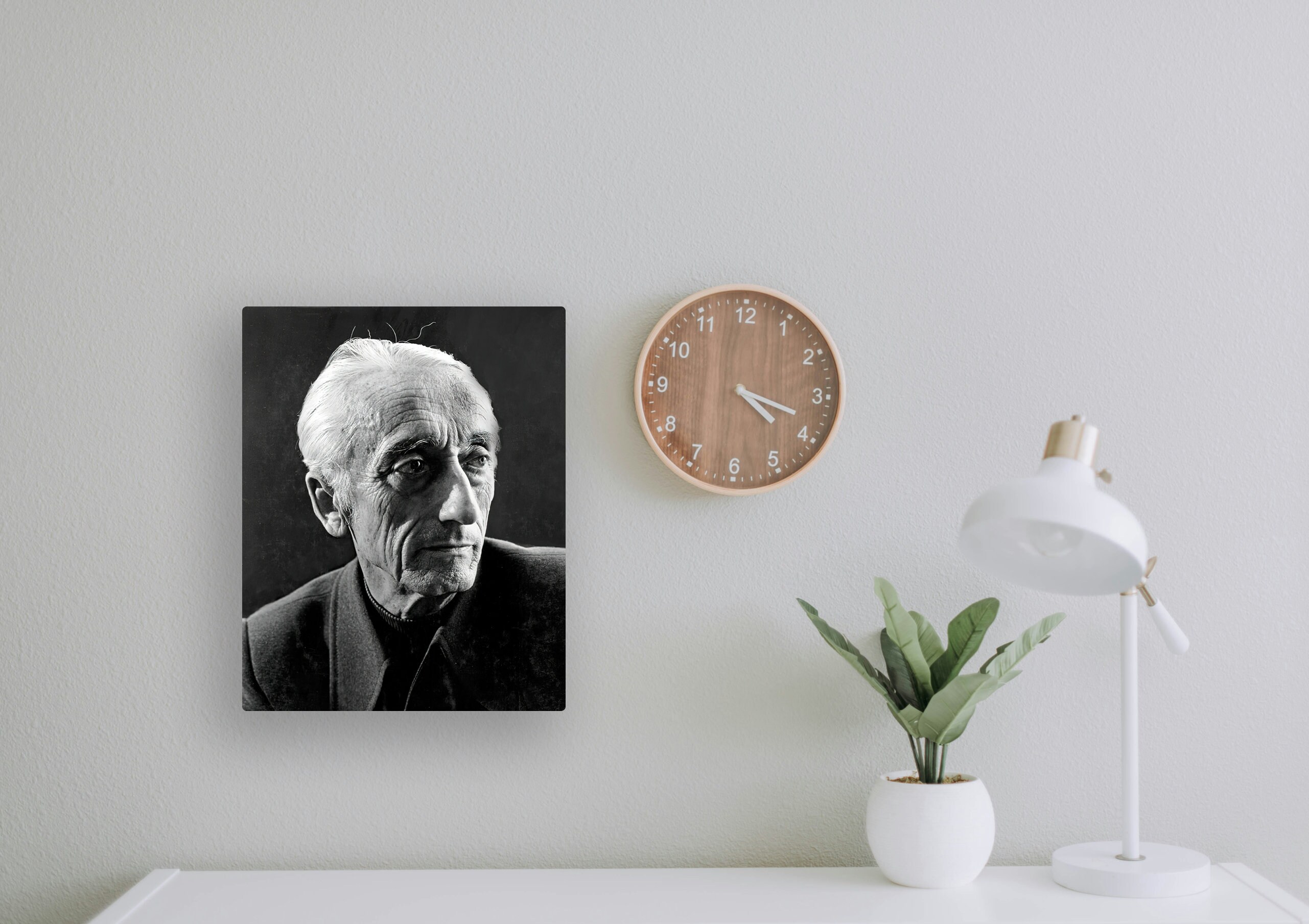 Jacques Cousteau Portrait, Black and White Photography Wall Art - Etsy