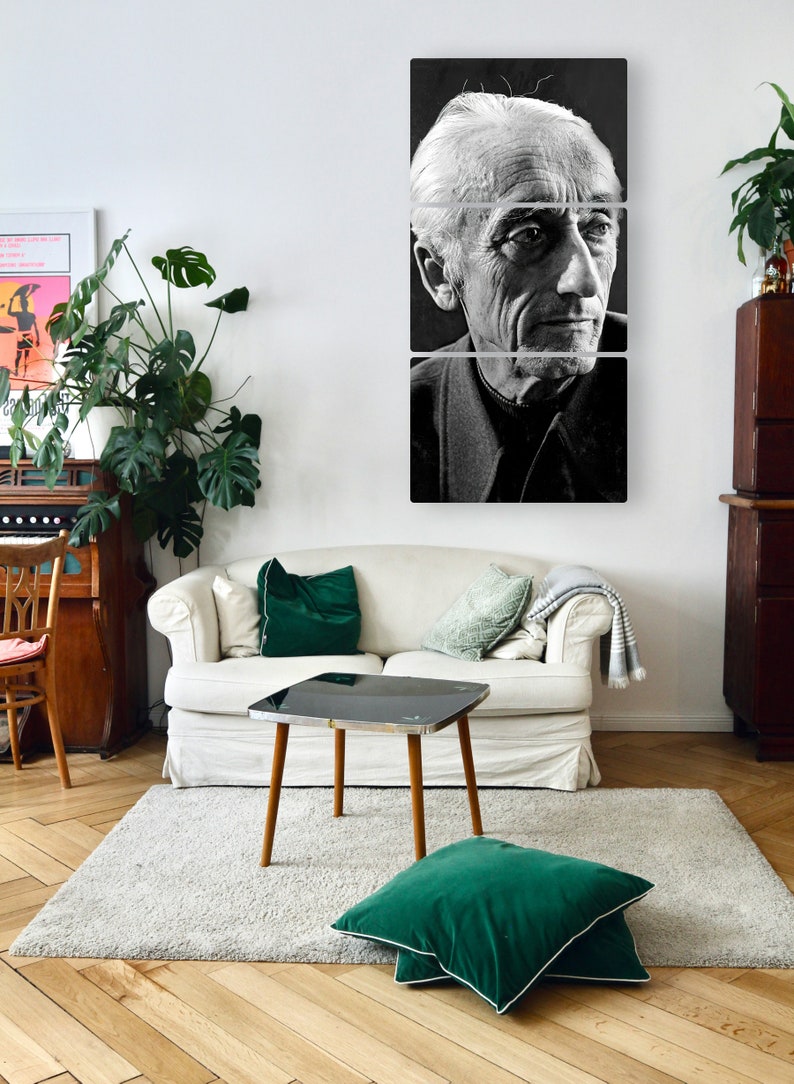Jacques Cousteau Portrait, Black and White Photography Wall Art - Etsy