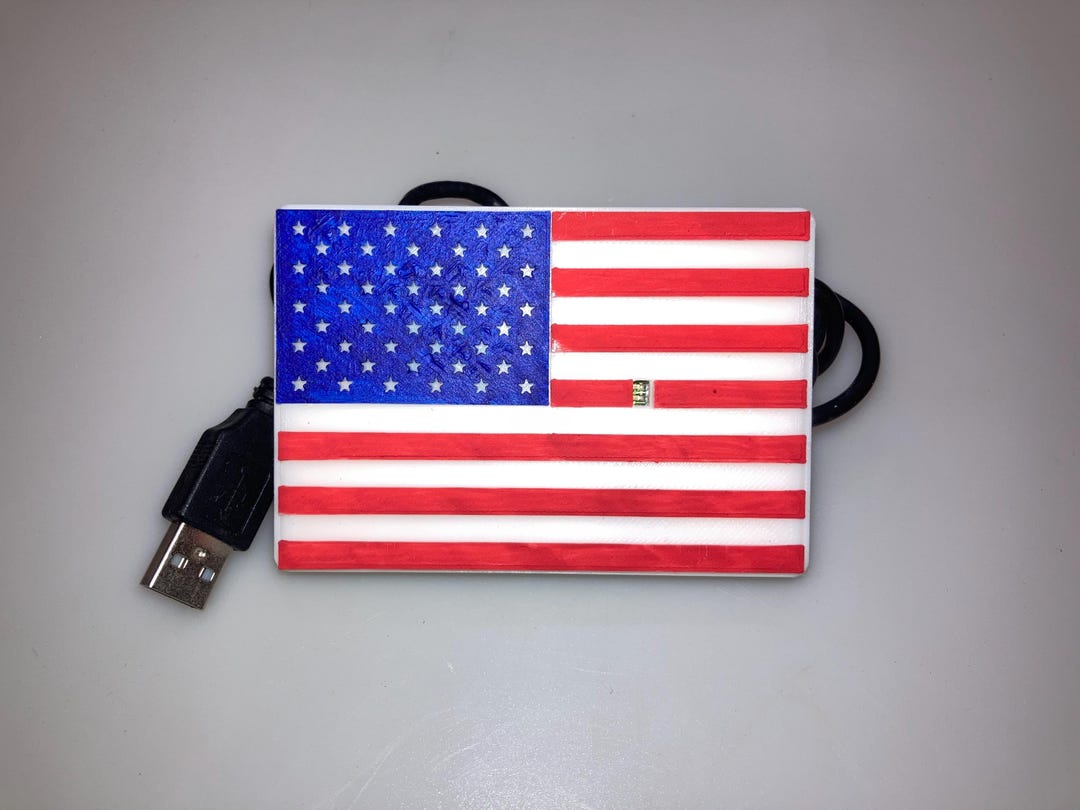 USA Flag Smart/cac Card Reader - Etsy