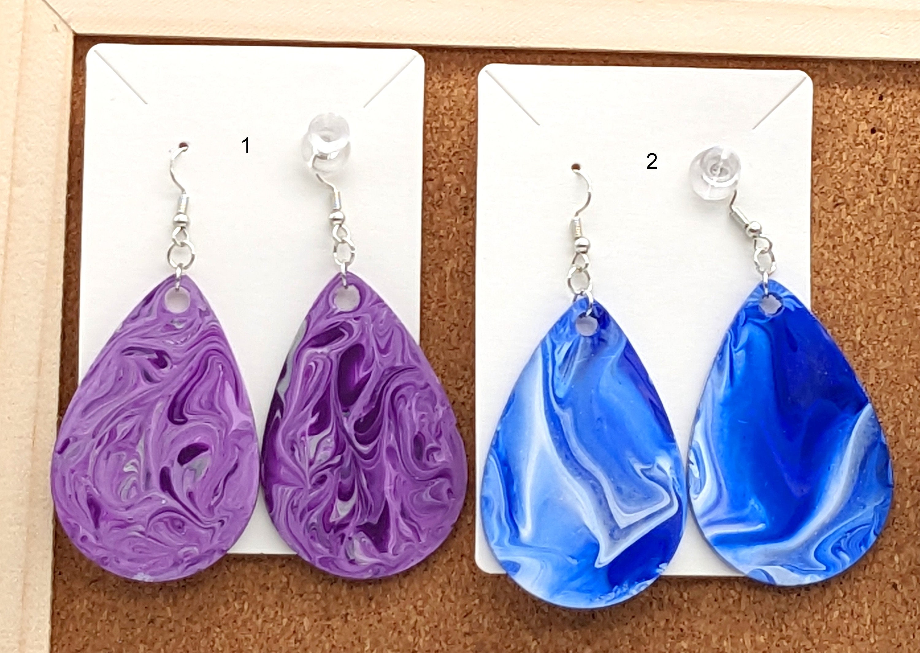 Acrylic Pour Earrings - Etsy