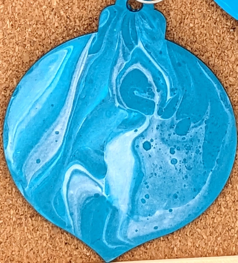 Hand-painted Christmas Ornaments - Turquoise - Etsy