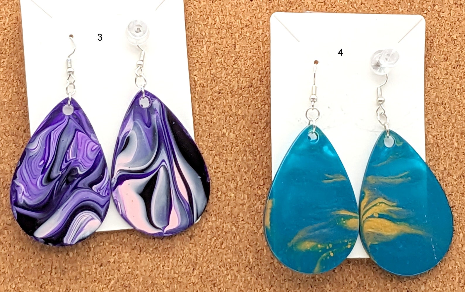 Acrylic Pour Earrings - Etsy