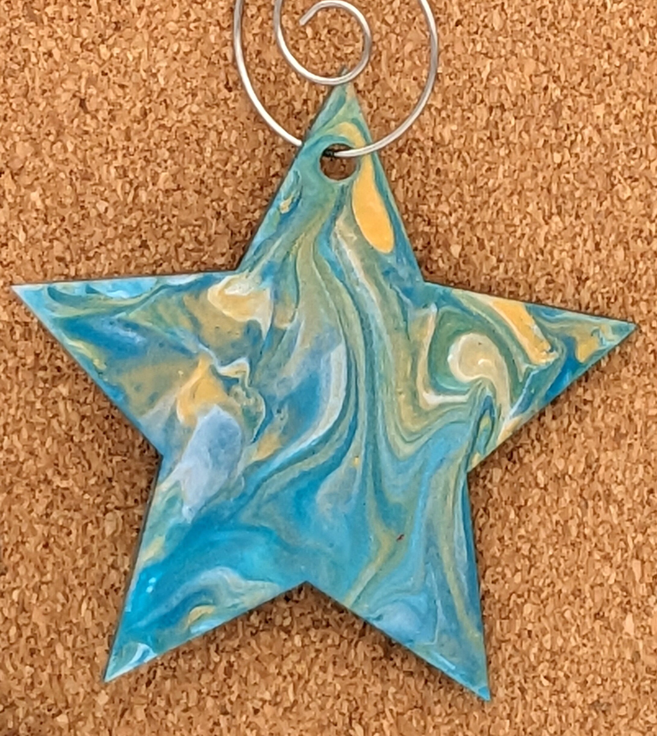 Hand-painted Christmas Ornaments - Turquoise - Etsy