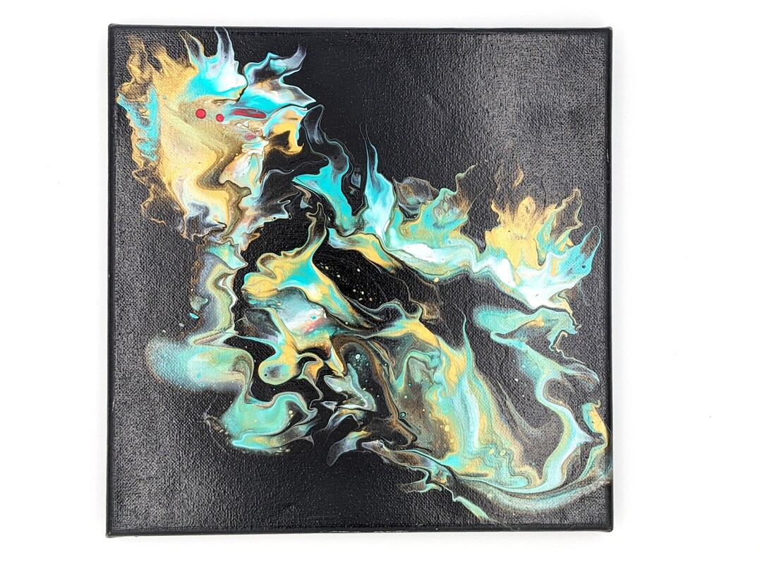 Acrylic Pour Painting on Canvas, Original - Etsy