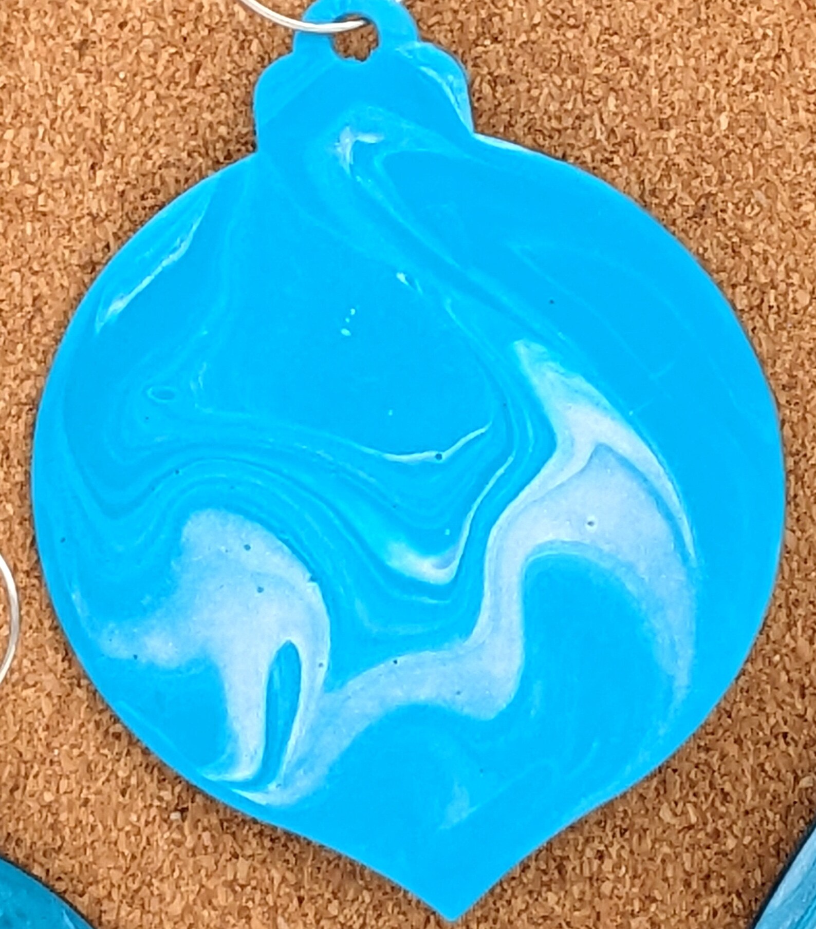 Hand-painted Christmas Ornaments - Turquoise - Etsy