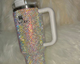 40oz Blue Ombré Bedazzled Stanley Tumbler, 40oz Stanley Bling Tumbler ...