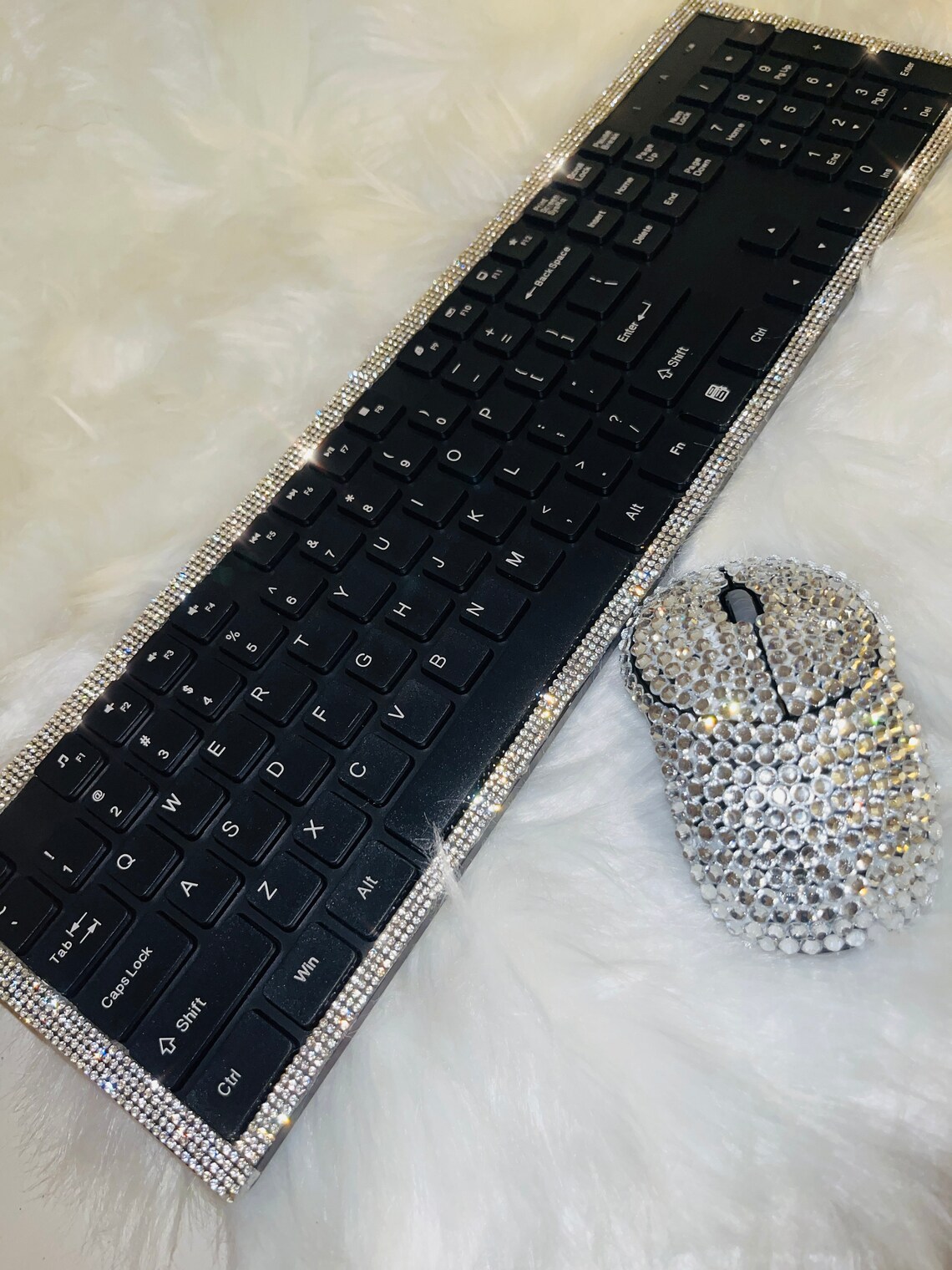 Bedazzled Wireless Keyboard and Mouse - Etsy