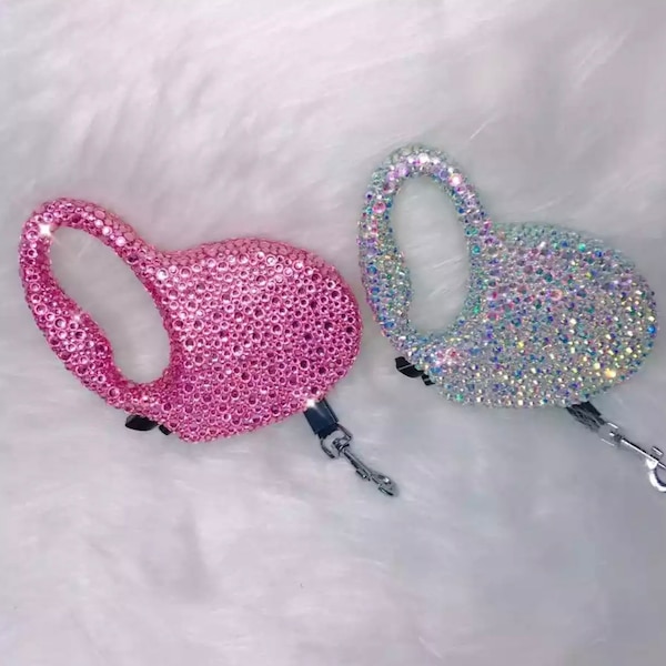 Rhinestone Dog Leash - Etsy