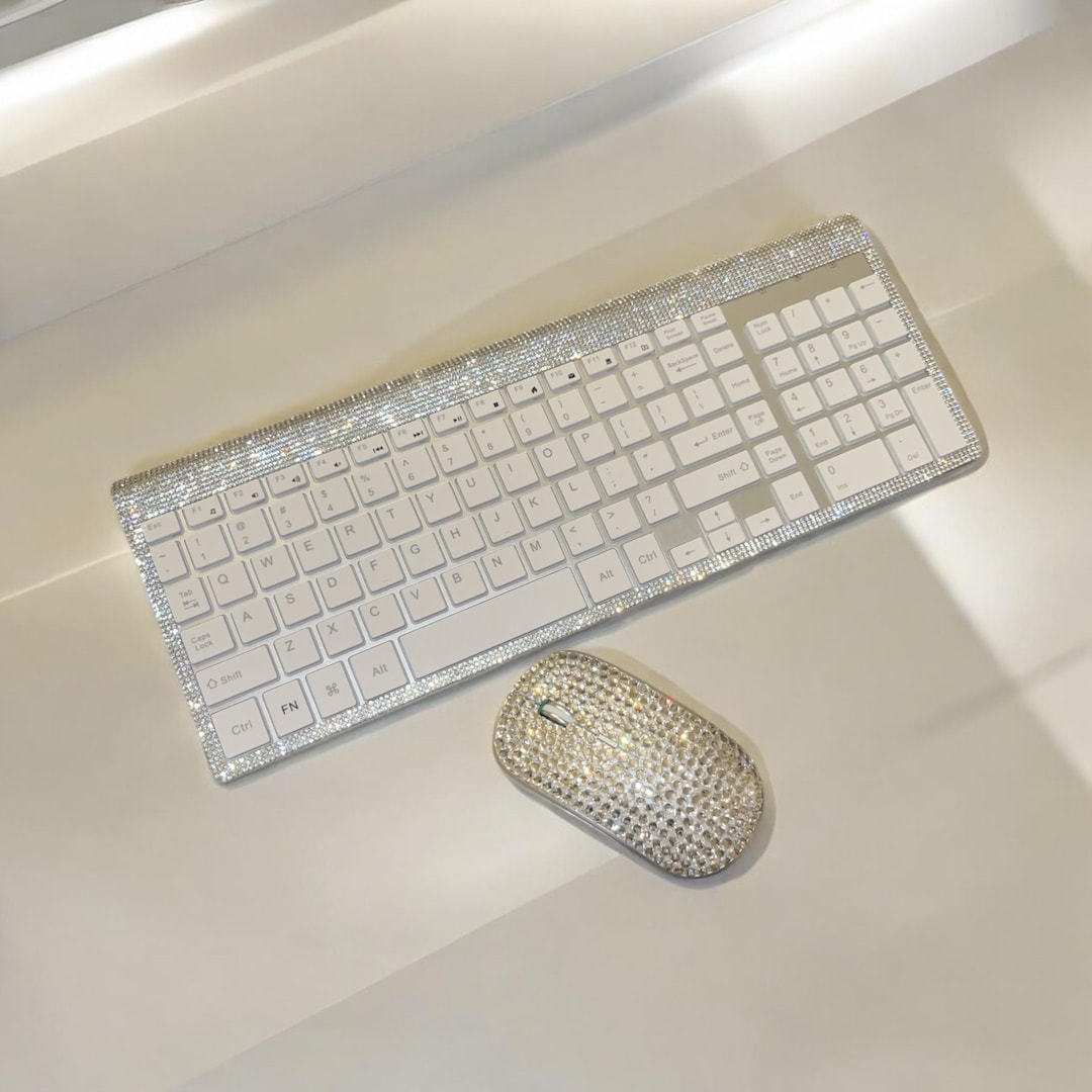 Bedazzled Wireless Keyboard and Mouse - Etsy