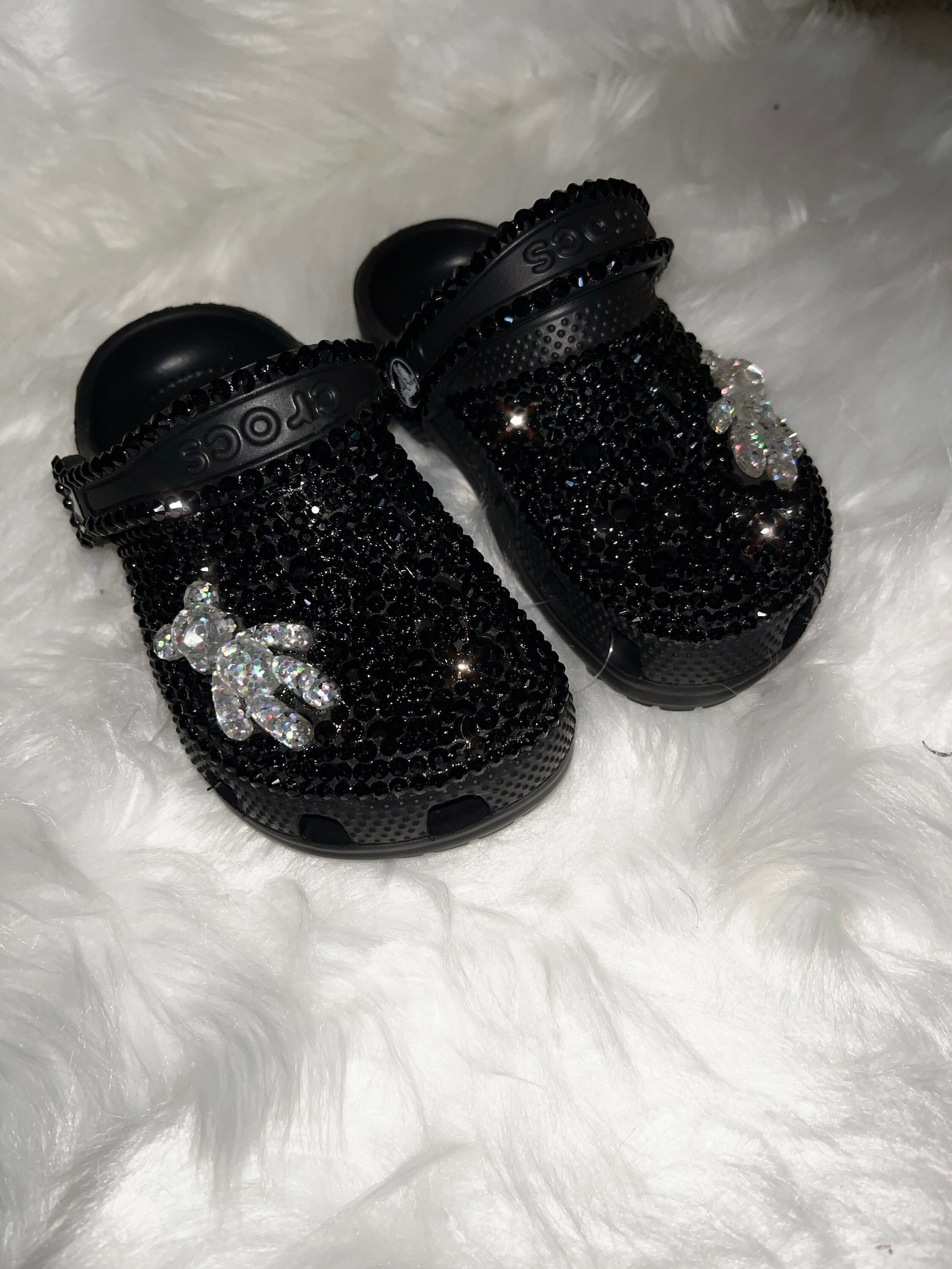 Teddy Bear Bling Classic Crocs - Etsy