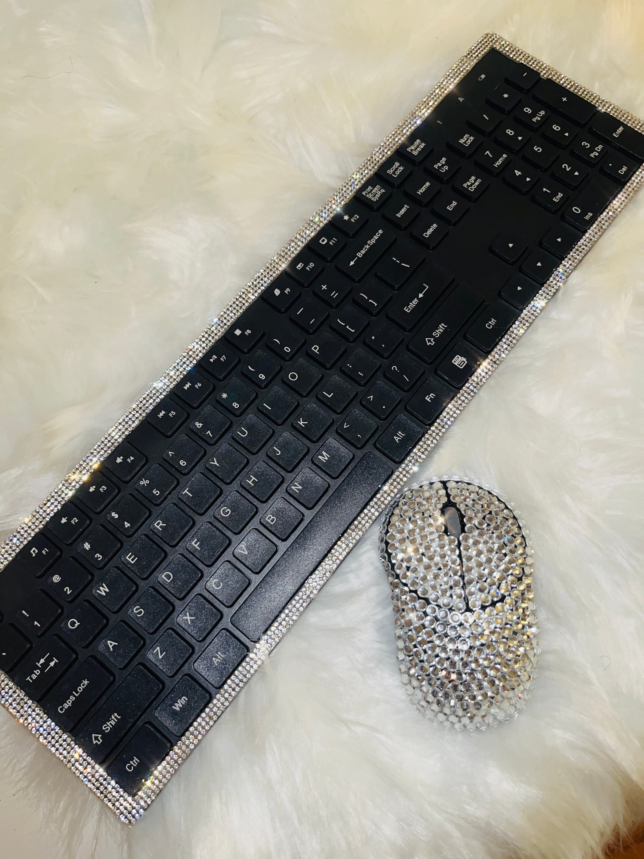 Bedazzled Wireless Keyboard and Mouse - Etsy