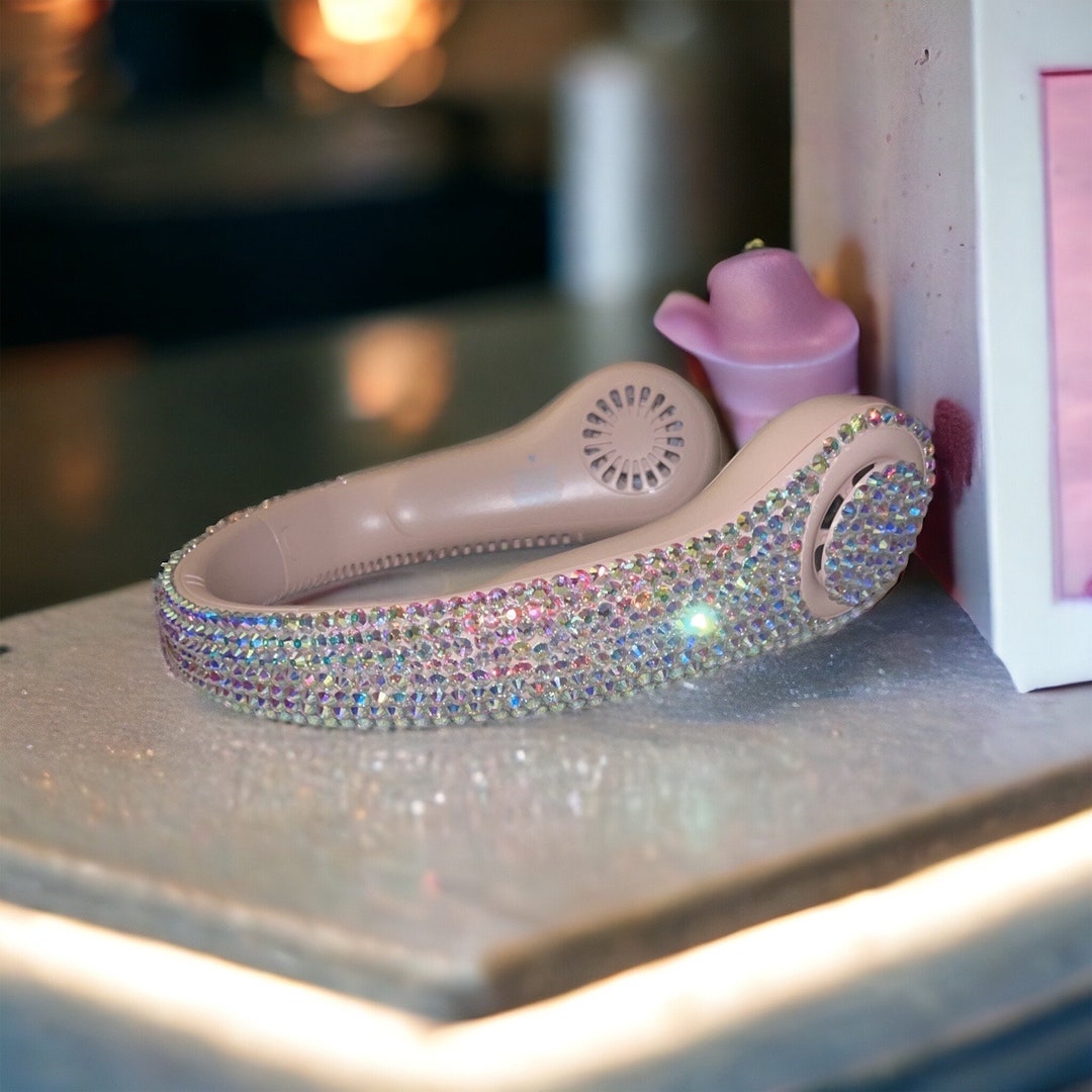 Bedazzled Neck Fan - Etsy