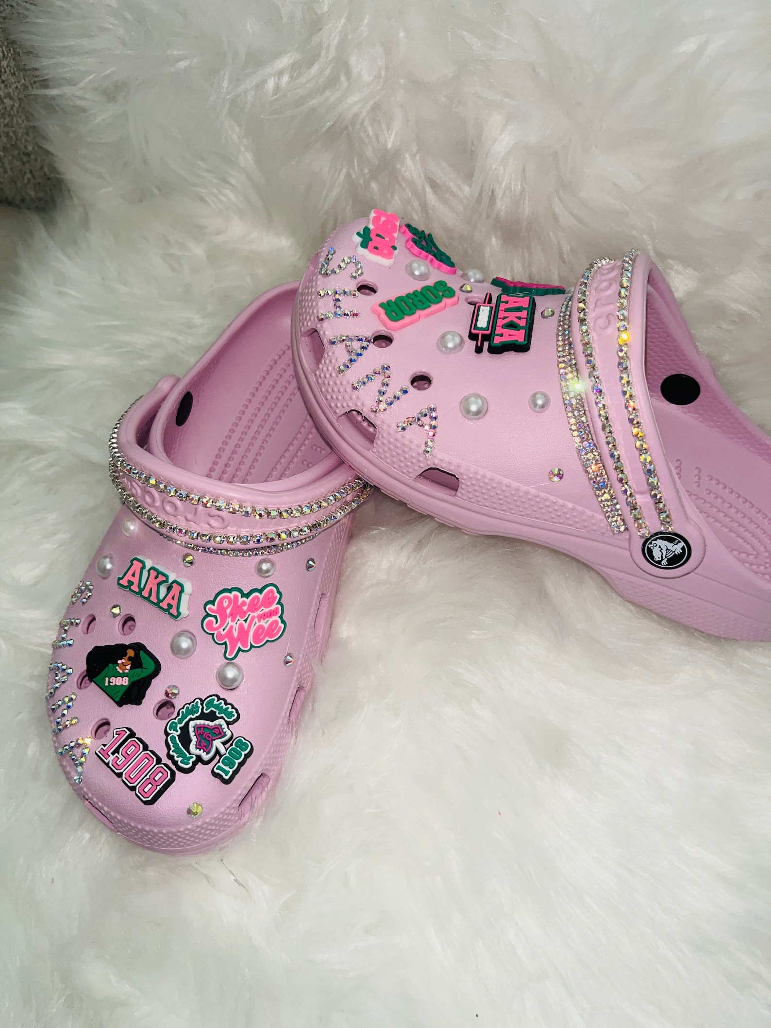 AKA Theme Custom Crocs With Name - Etsy