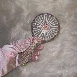 Bedazzled Handheld Fan - Etsy