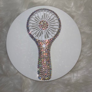 Bedazzled Handheld Fan - Etsy